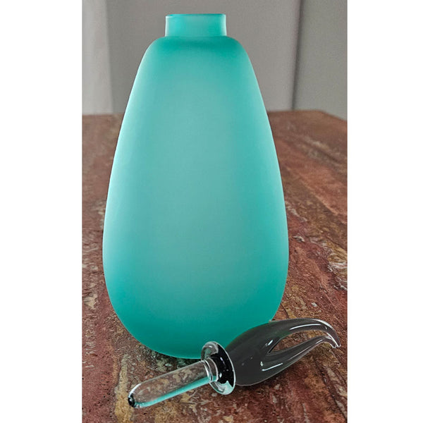 Vintage MURANO • Turquoise Glass Bottle w/Stopper – ITALIANISSIMO